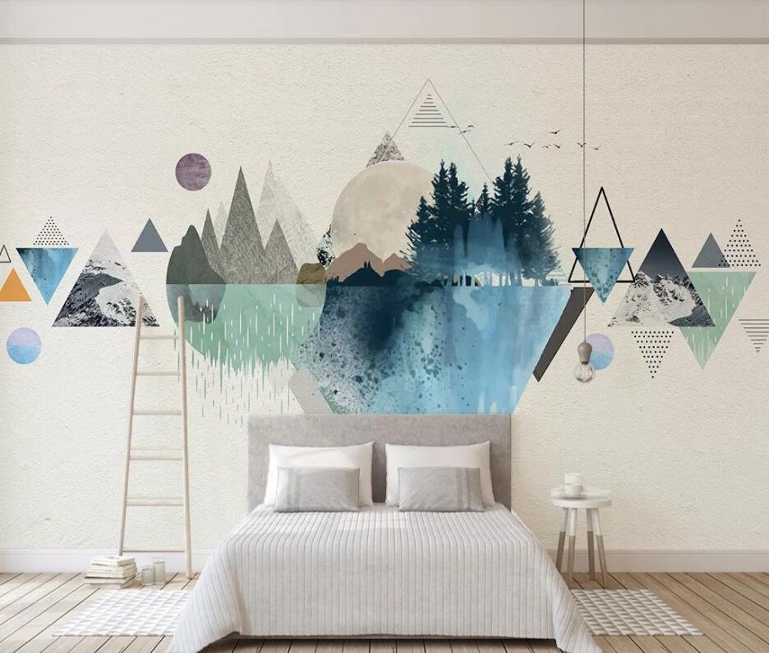 Triangle Tree WC291 Wallpaper Mural Self Adhesive Peel and Stick Wall ...