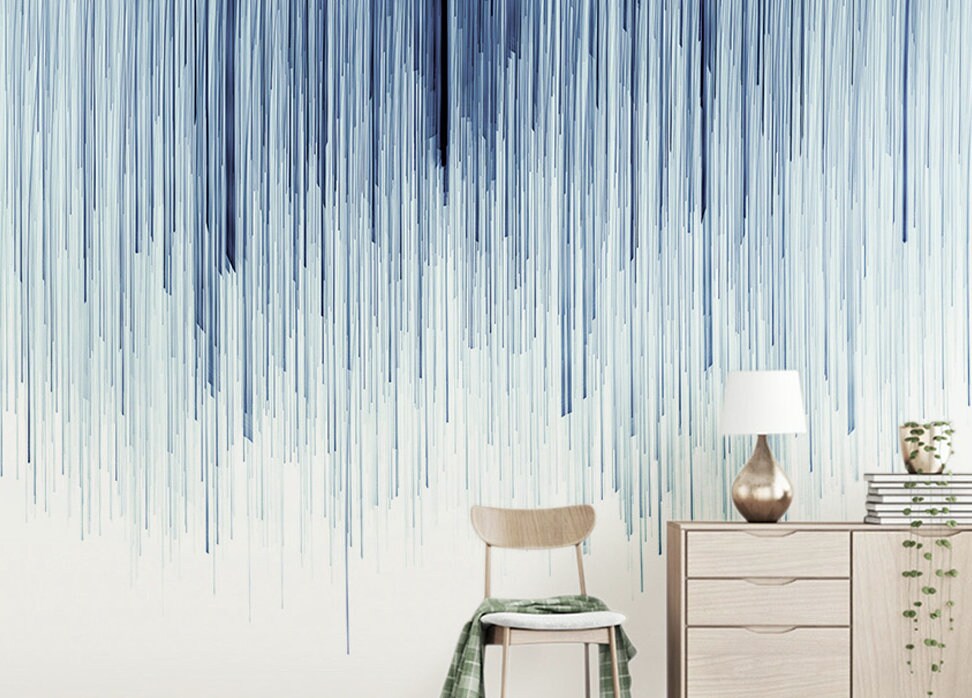 Blue Line 3332 Wallpaper Mural Self Adhesive Peel and Stick | Etsy