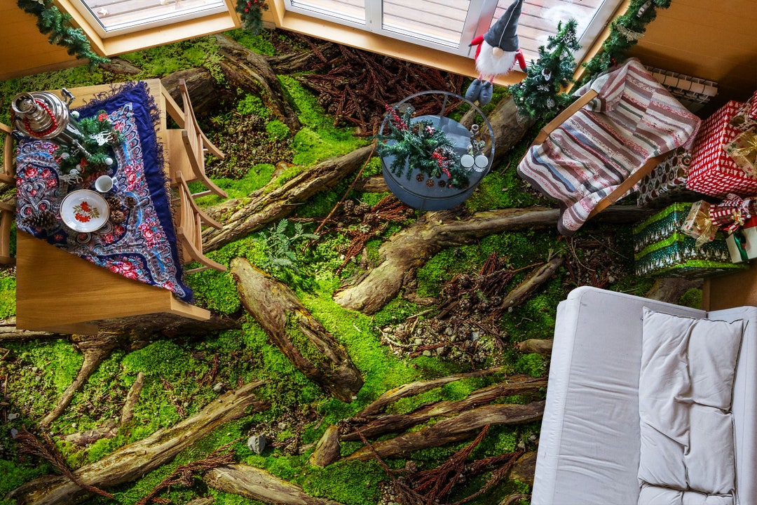 3D Forest Roots 1338 Floor Wallpaper Murals Self-adhesive Removable ...