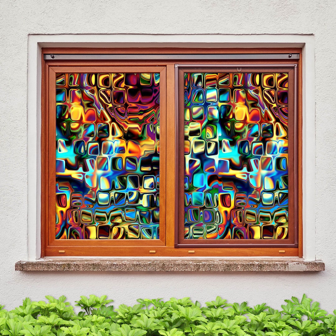 3D Gorgeous Texture W2126 Window Film Print Sticker Cling Stained Glass ...