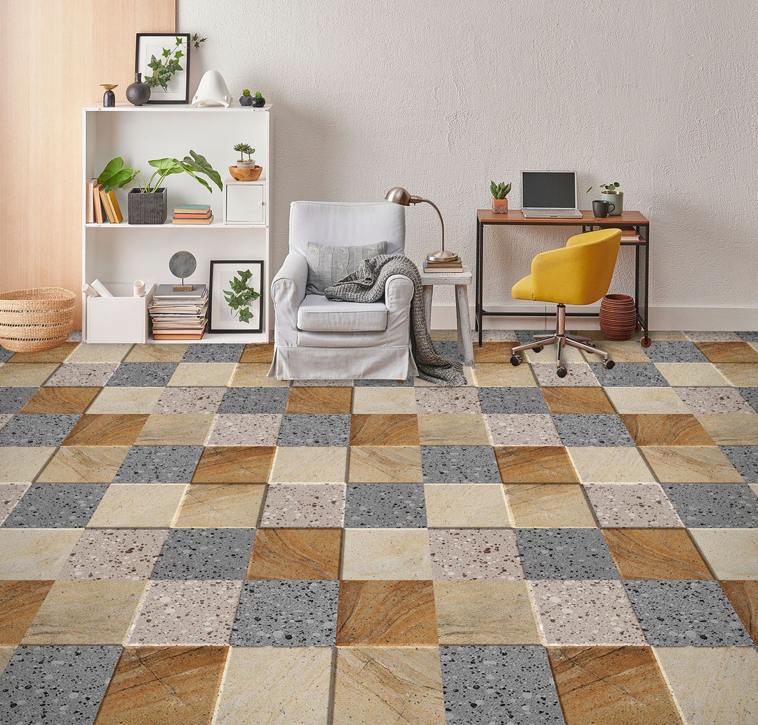 3D Tile Pattern 5279 Floor Wallpaper Murals Self-adhesive Removable ...