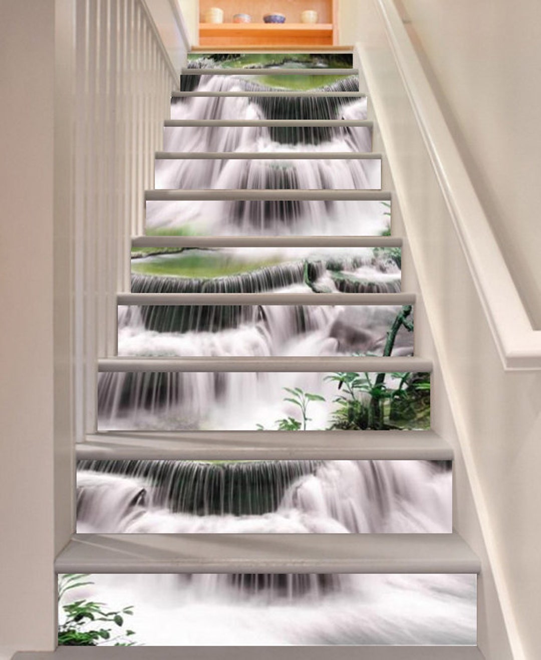 3D Waterfall S1113 Pattern Tile Marble Stair Risers Decoration Photo ...