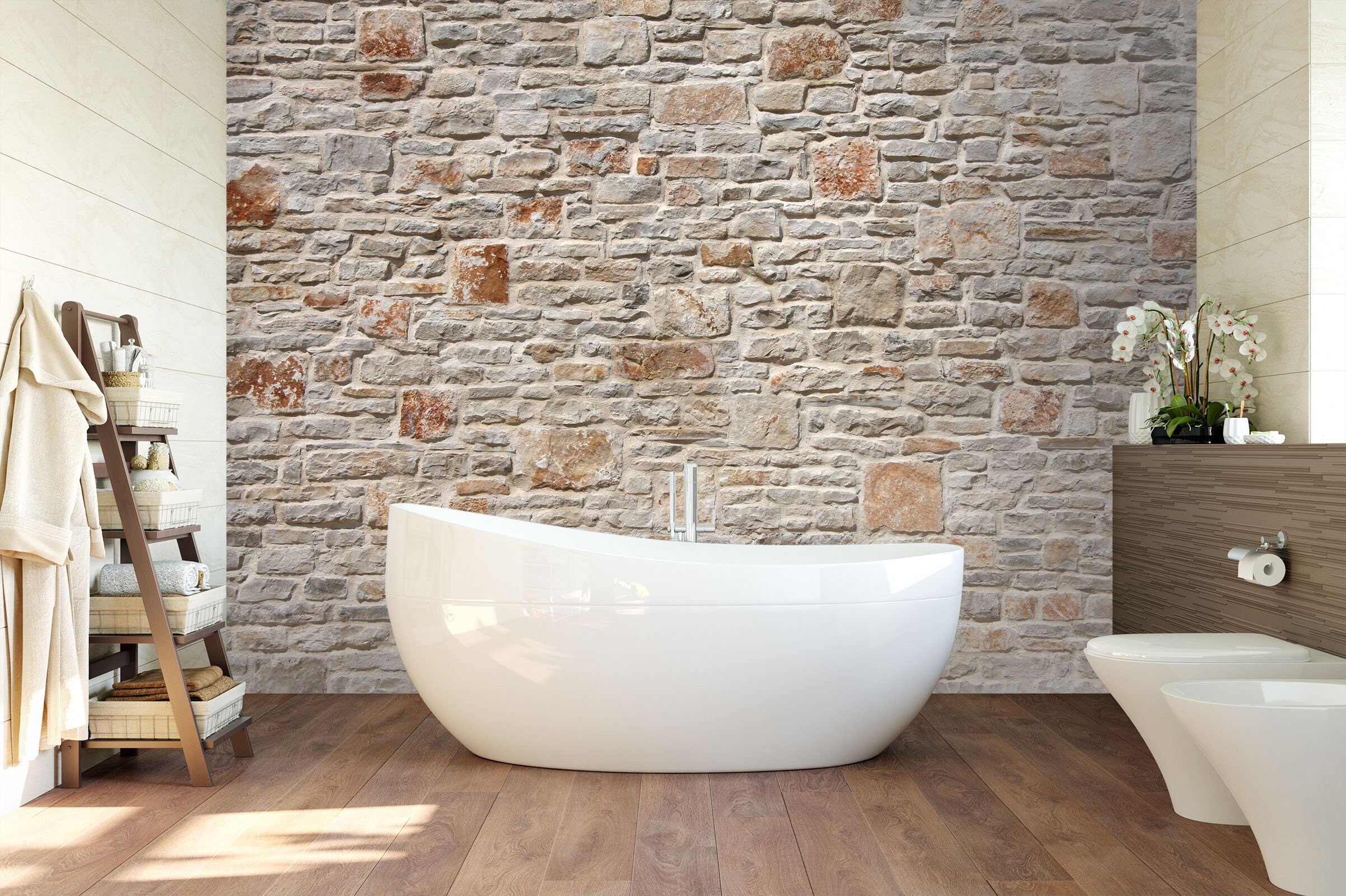 Mud Stone Wall 3003 Wallpaper Mural Self Adhesive Peel and Stick Wall ...