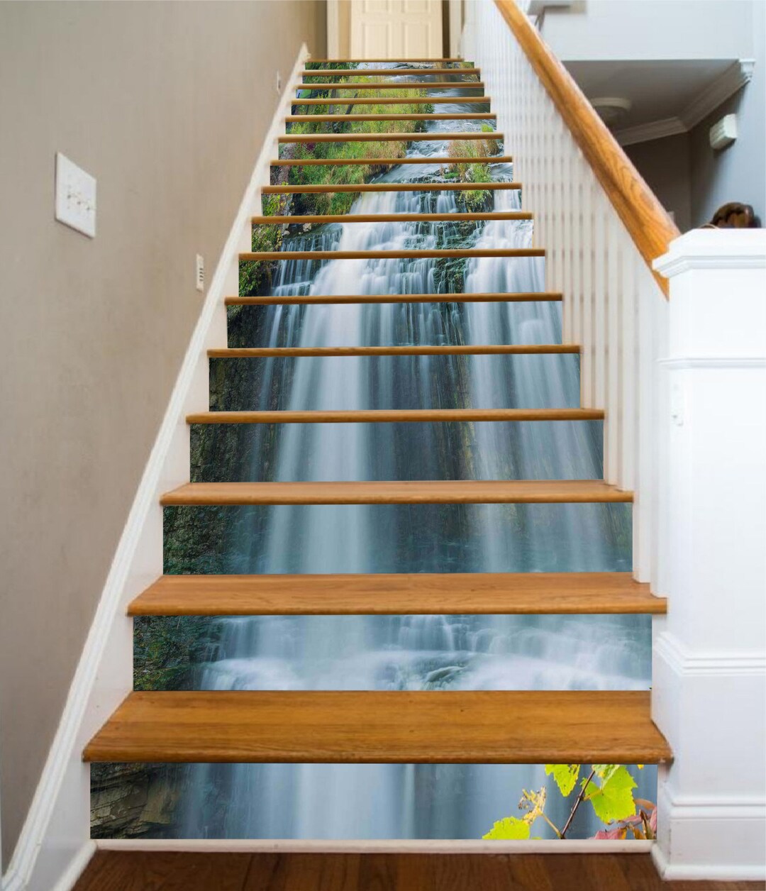 3D Waterfall S1966 Pattern Tile Marble Stair Risers Decoration Photo ...