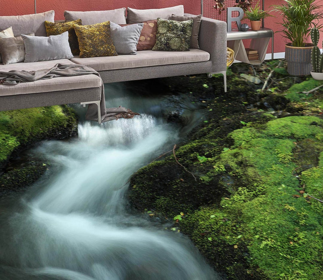 3D River Stones 3581 Floor Wallpaper Murals Self-adhesive Removable ...