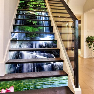 3D Red Lotus SS0809 Pattern Tile Marble Stair Risers - Etsy