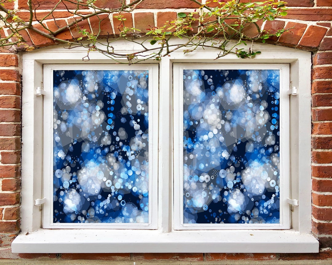 3D Dream Blue Art W2307 Window Film Print Sticker Cling Stained Glass ...