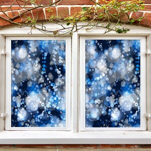 3D Dream Blue Art W2307 Window Film Print Sticker Cling Stained Glass ...