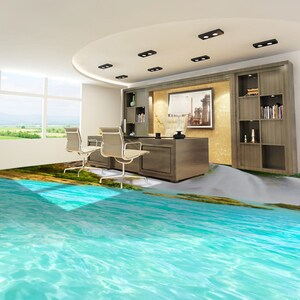 3D Swimming Pool 1642 Floor Wallpaper Murals Self-adhesive Removable ...