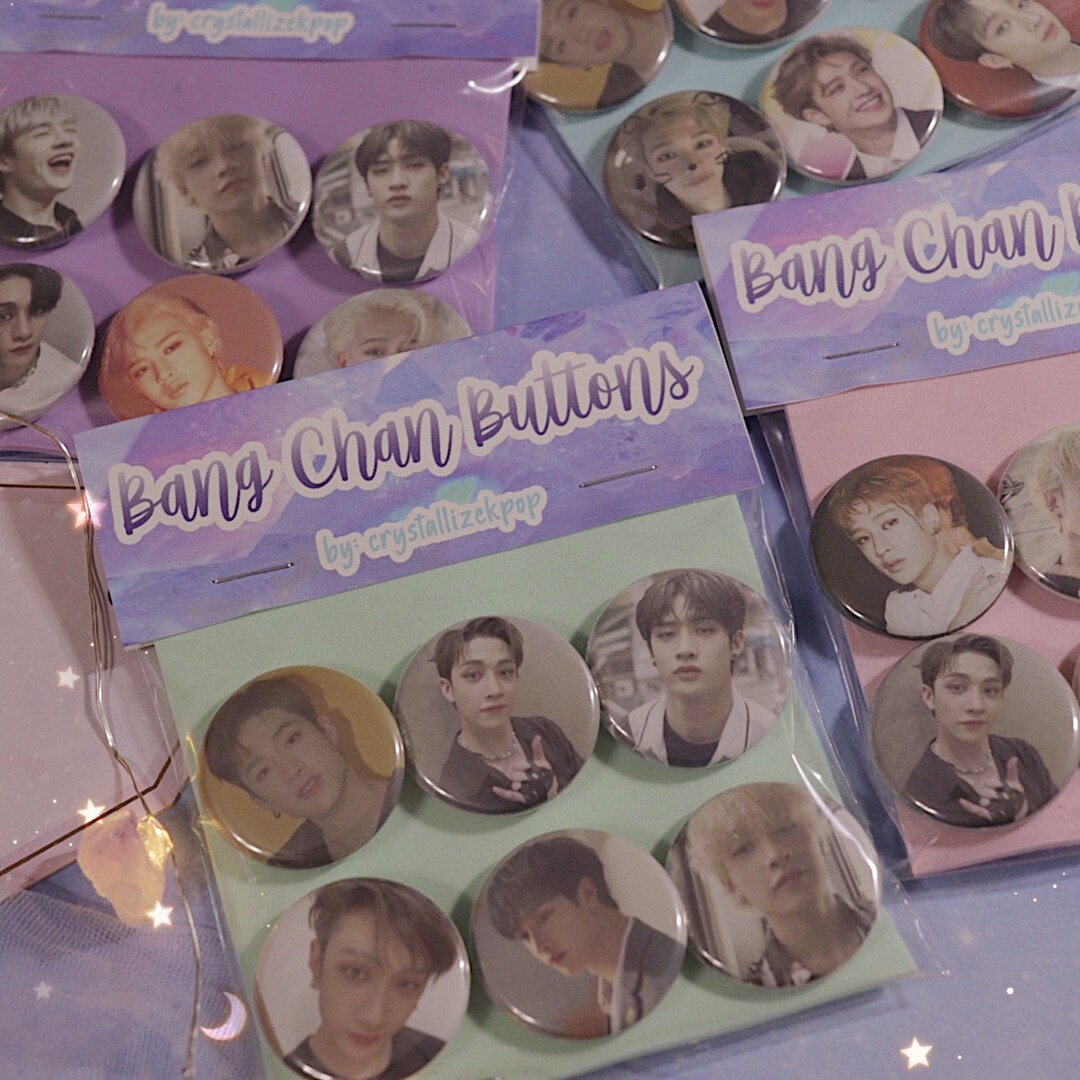 Bang Chan Buttons 1.25 Inch 6 Button Set Button Set Stray Kids Stray ...