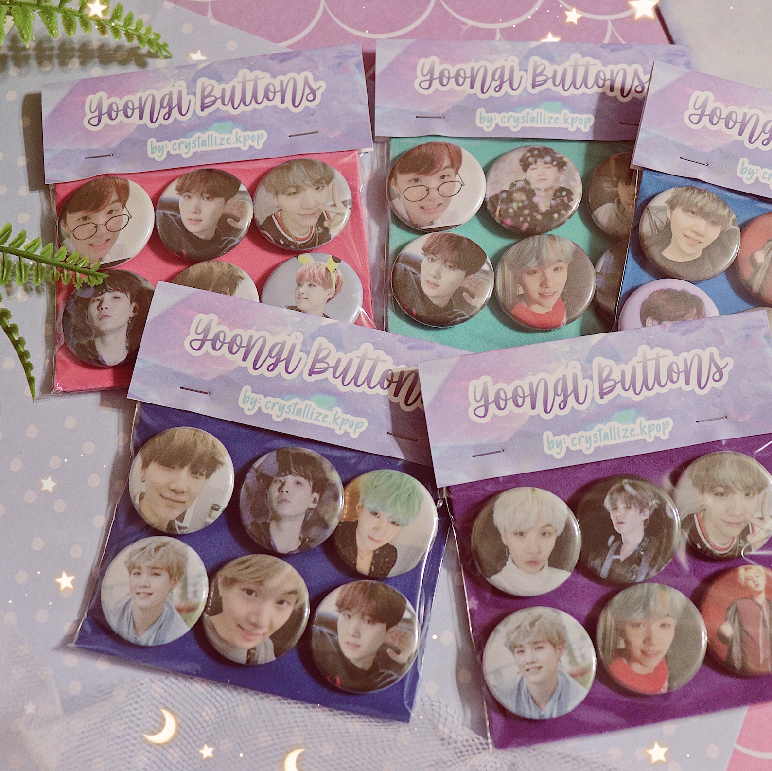Yoongi Buttons 1.25 Inch 6 Button Set Button Set BTS - Etsy