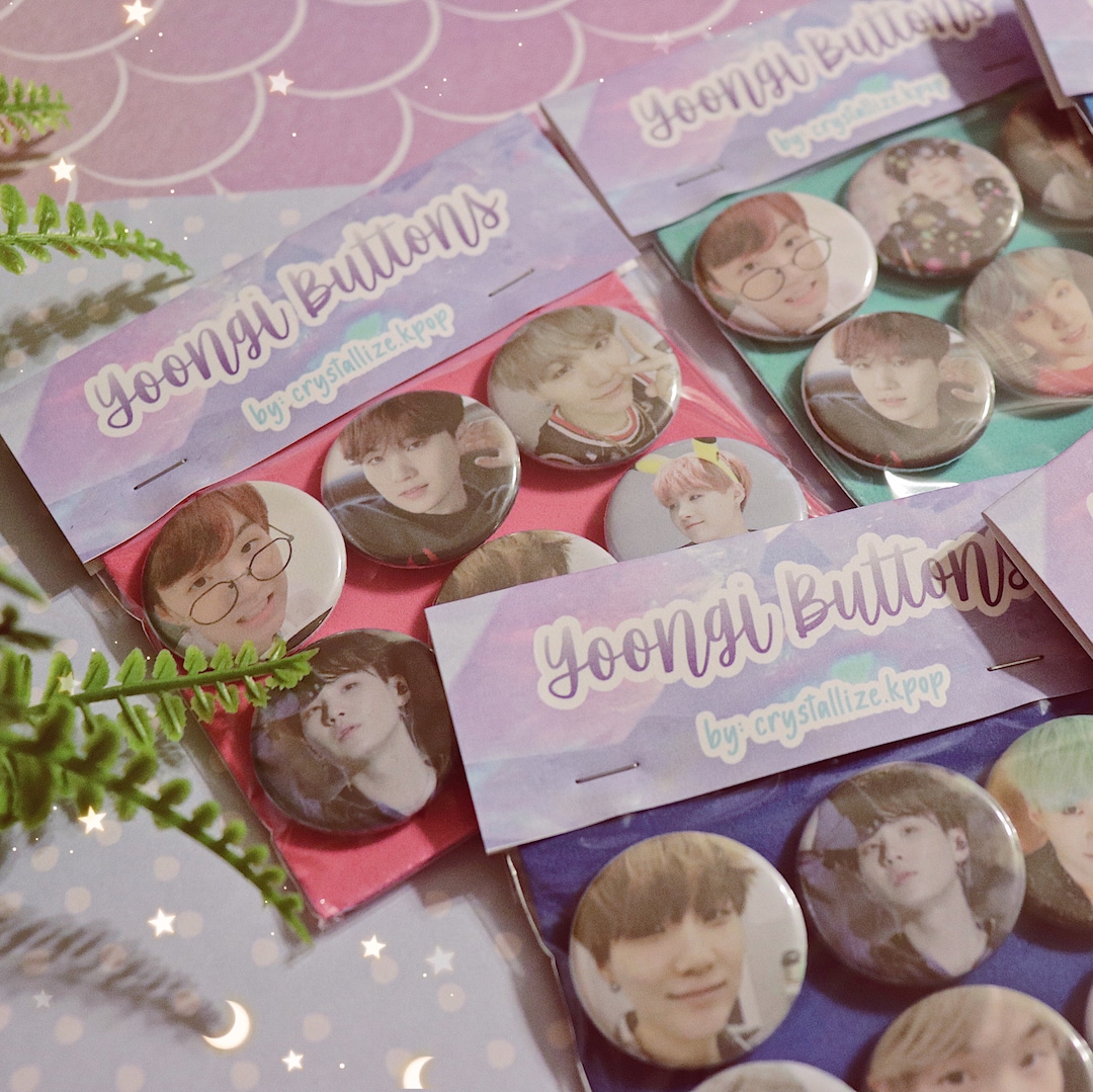 Yoongi Buttons 1.25 Inch 6 Button Set Button Set BTS - Etsy