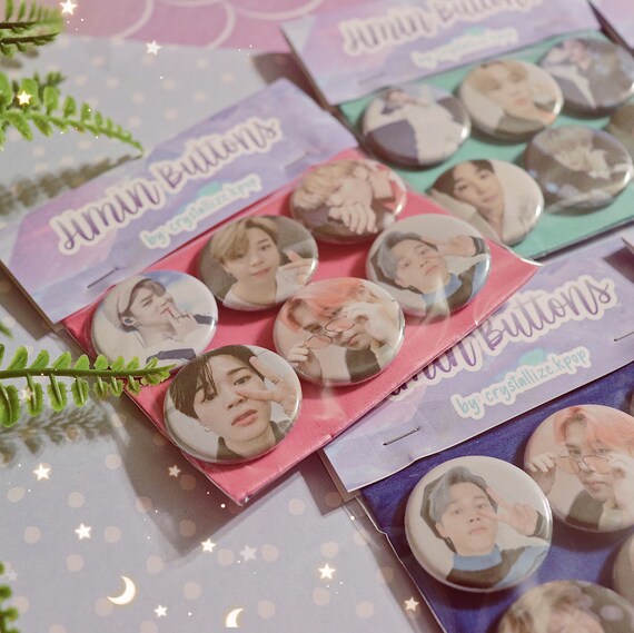 Jimin Buttons 1.25 Inch 6 Button Set Button Set BTS - Etsy