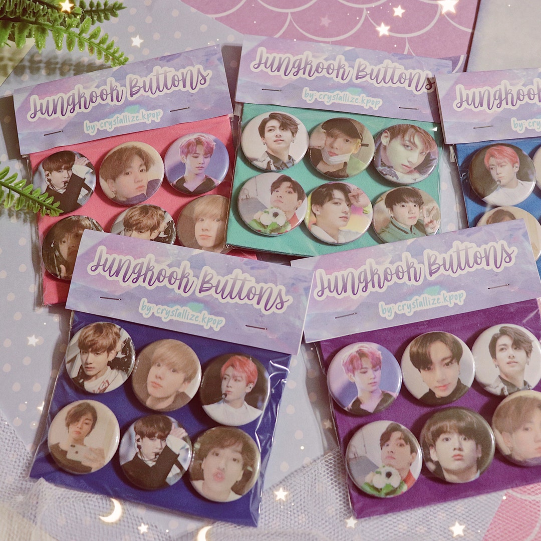 Jungkook Buttons 1.25 Inch 6 Button Set Button Set BTS BTS Button ...