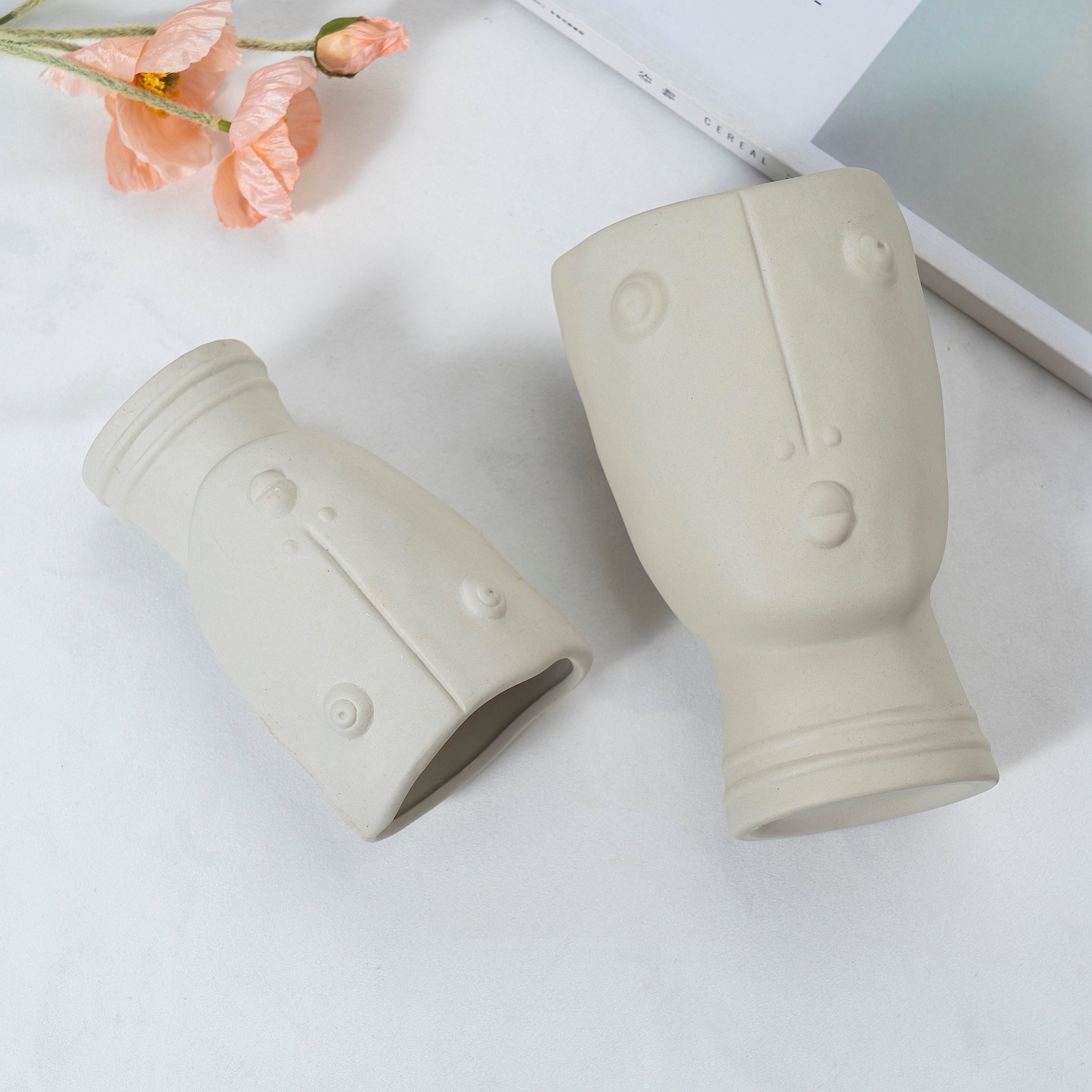 Abstract Human Face Ceramic Flower Pot Pottery Flower Vase - Etsy