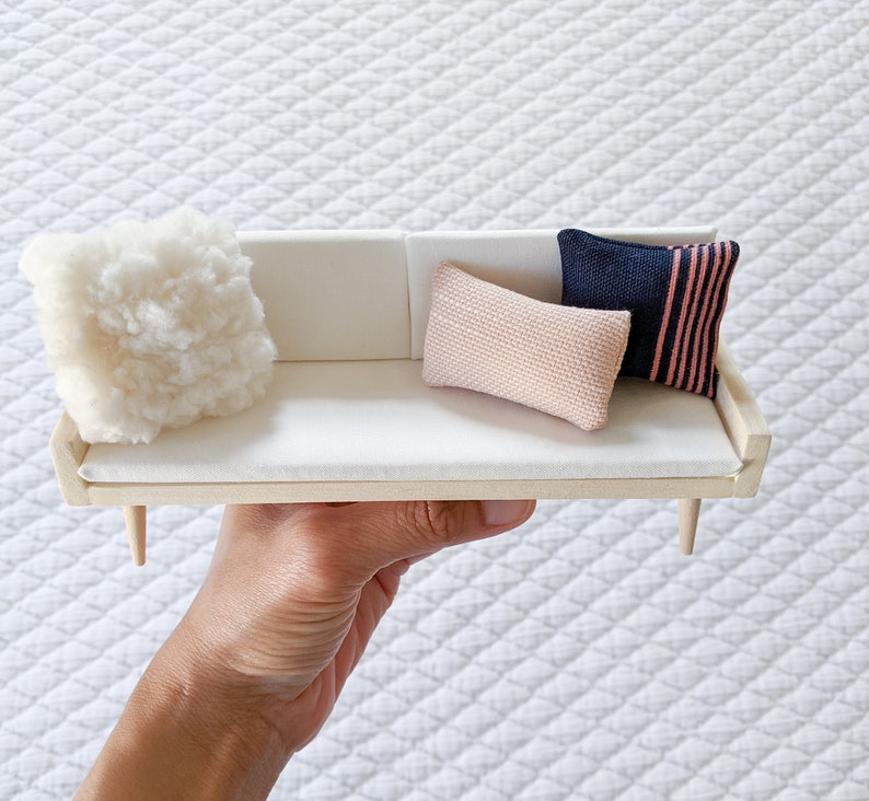 Mid Century Modern Miniature Sofa-white - Etsy