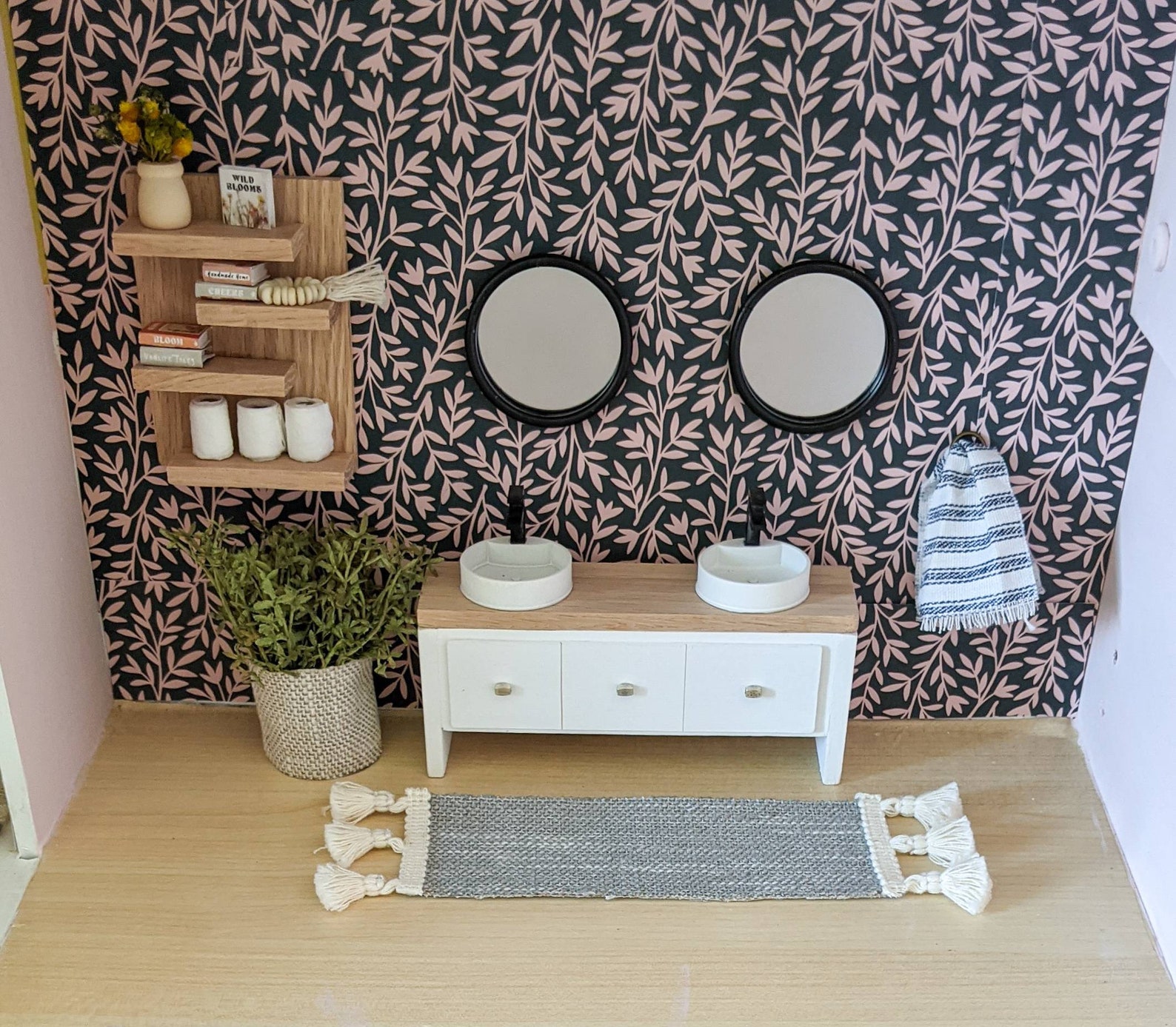 Modern Dollhouse Bathroom. Bathroom Vanity Miniature - Etsy