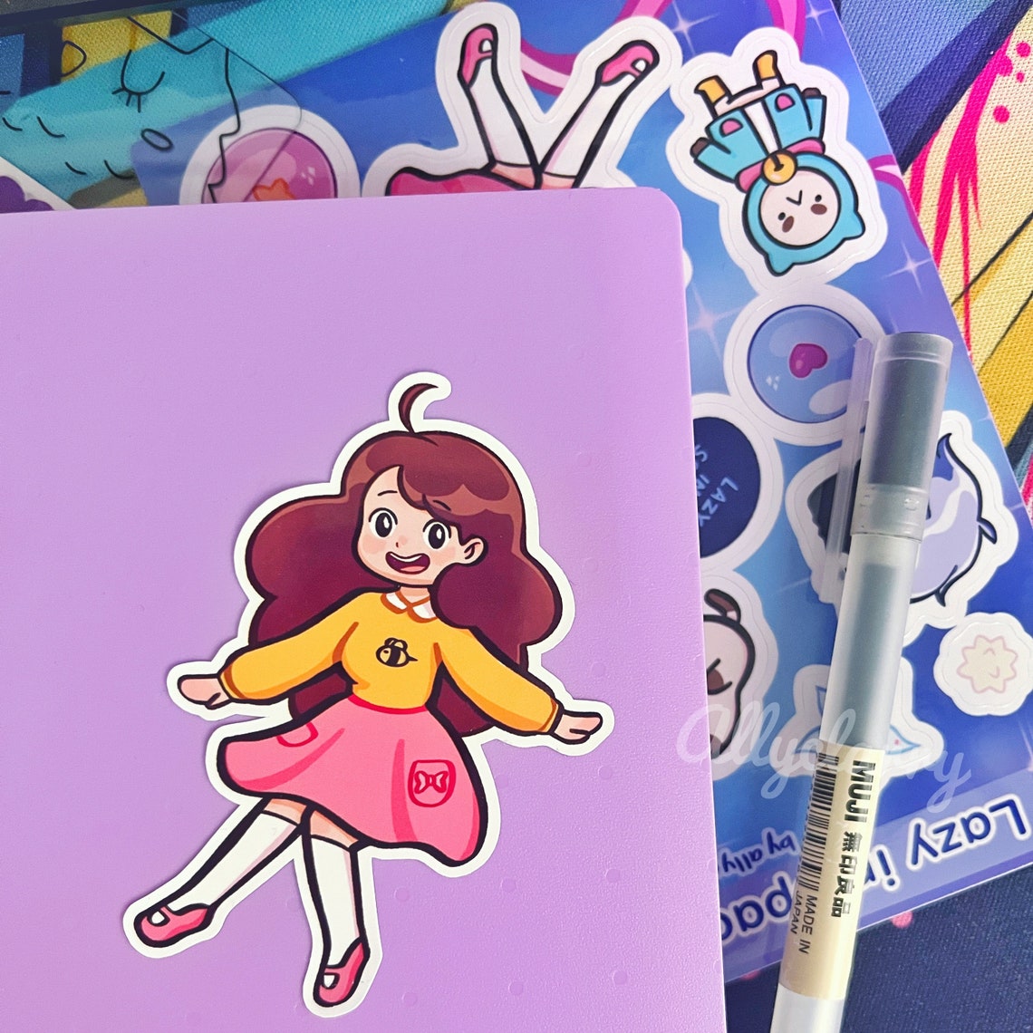 Lazy in Space Bee Sticker Sheet - Etsy