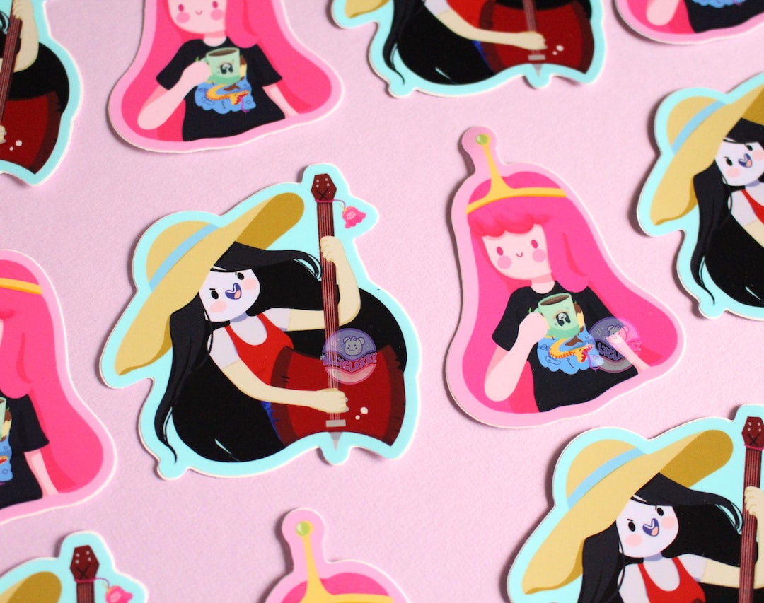 Princess Bubblegum and Marceline Vinyl Die Cut Stickers - Etsy