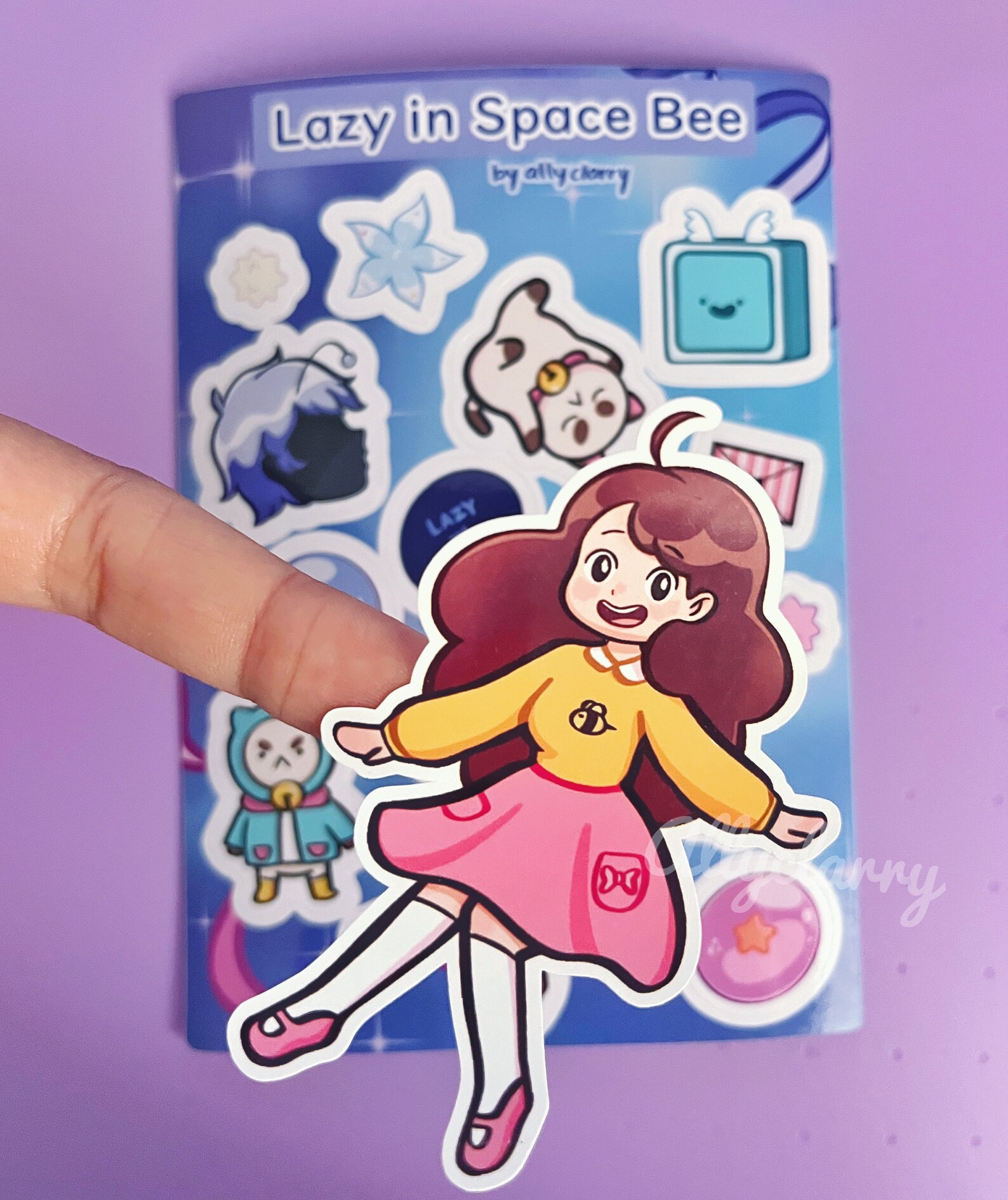 Lazy in Space Bee Sticker Sheet - Etsy