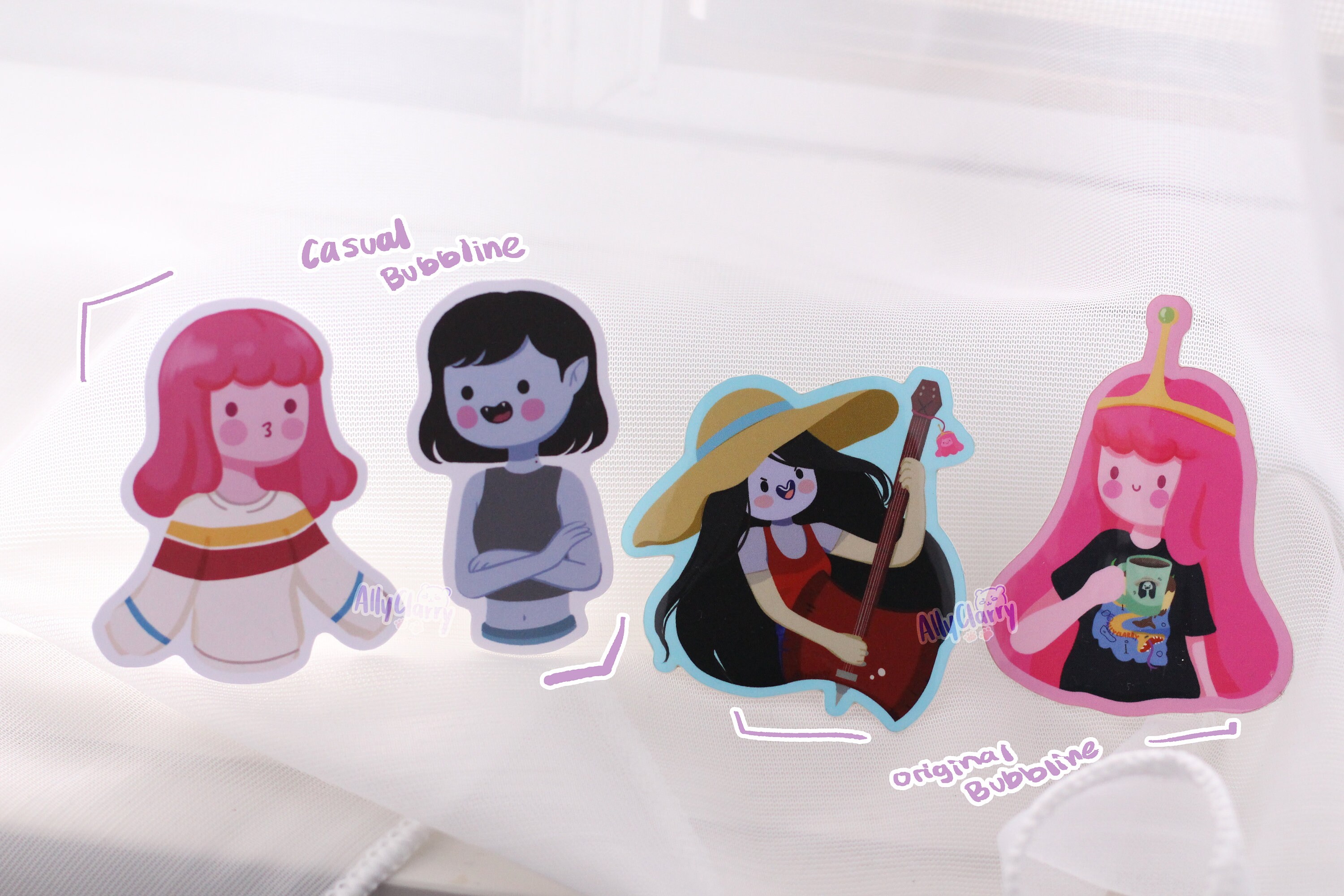Princess Bubblegum and Marceline Vinyl Die Cut Stickers - Etsy