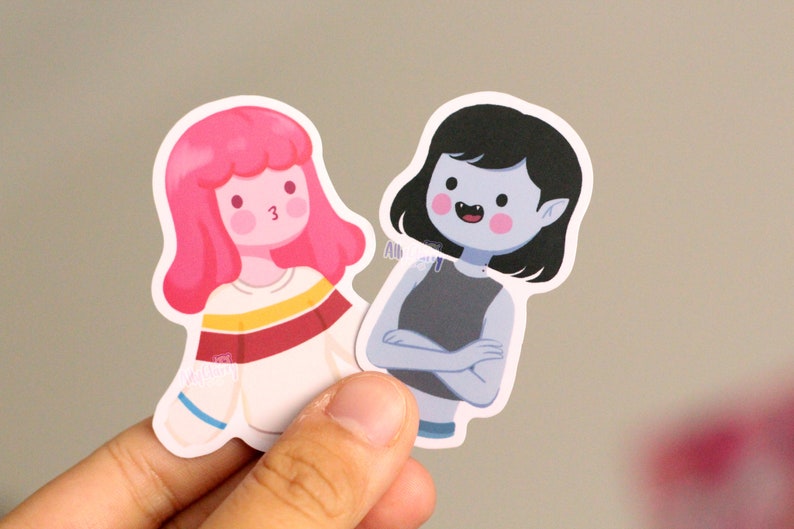 Princess Bubblegum and Marceline Vinyl Die Cut Stickers - Etsy