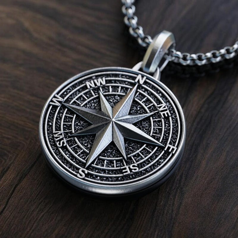 Compass Necklace - Etsy