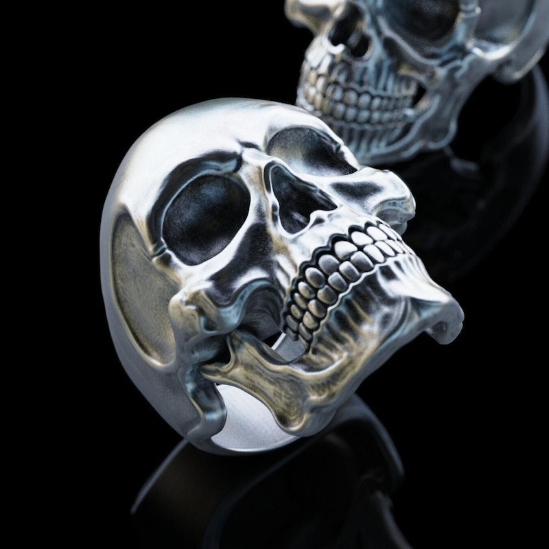 Silver Skull Ring - Etsy