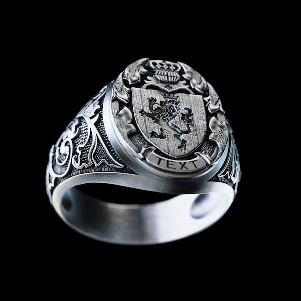 Family Crest Ring Men - Etsy