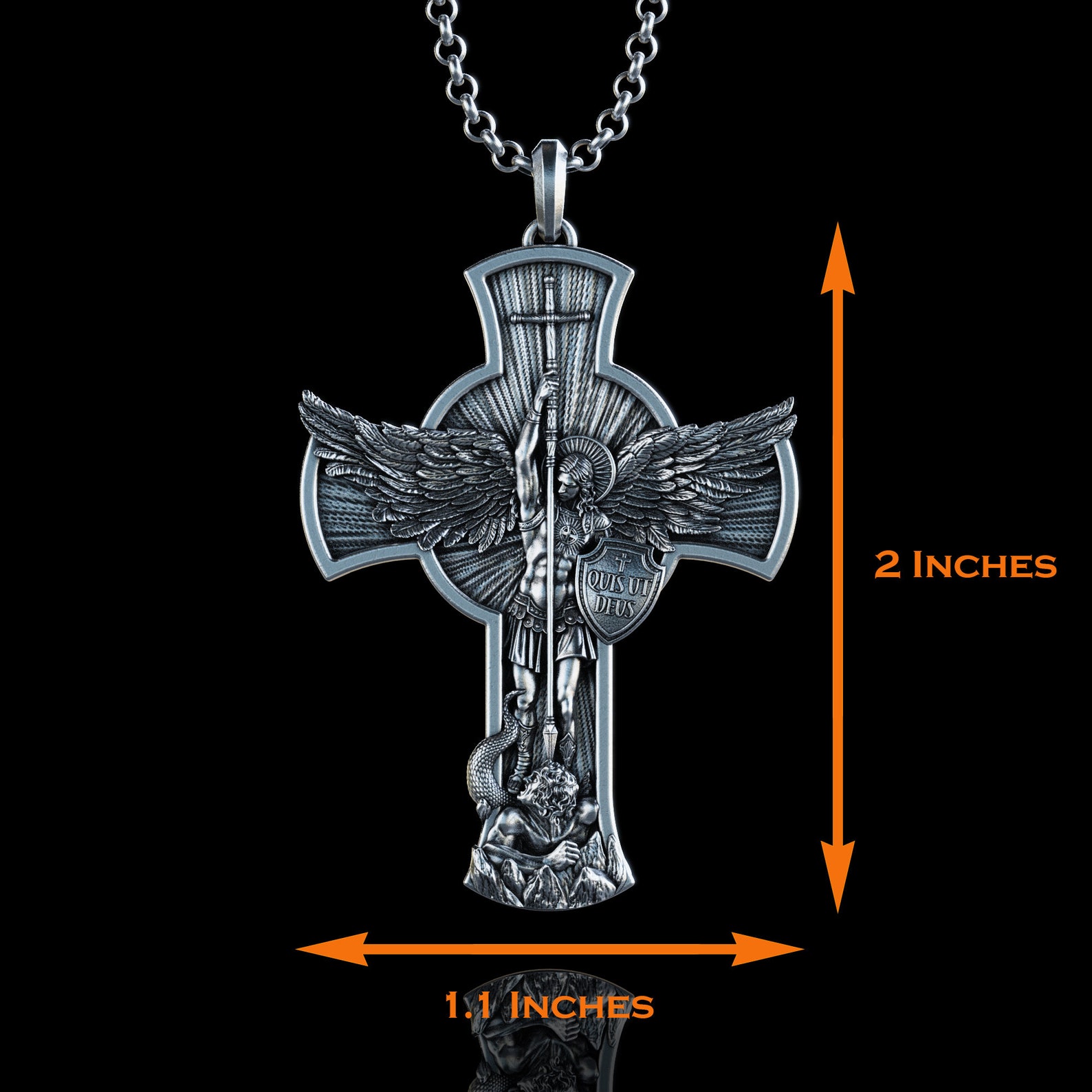 Personalized Archangel Saint Michael Necklace Orthodox Shield - Etsy