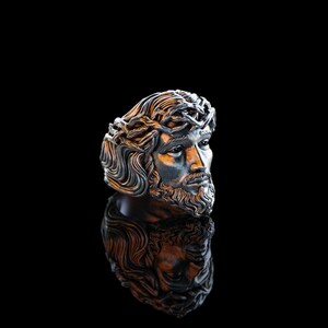 Customized Jesus Christ Handmade Crown of Thorns Silver Ring - Etsy