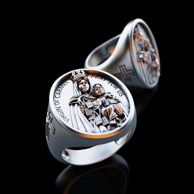 Our Lady of Mount Carmel Ring Holy Mother Ring Virgin Mary - Etsy