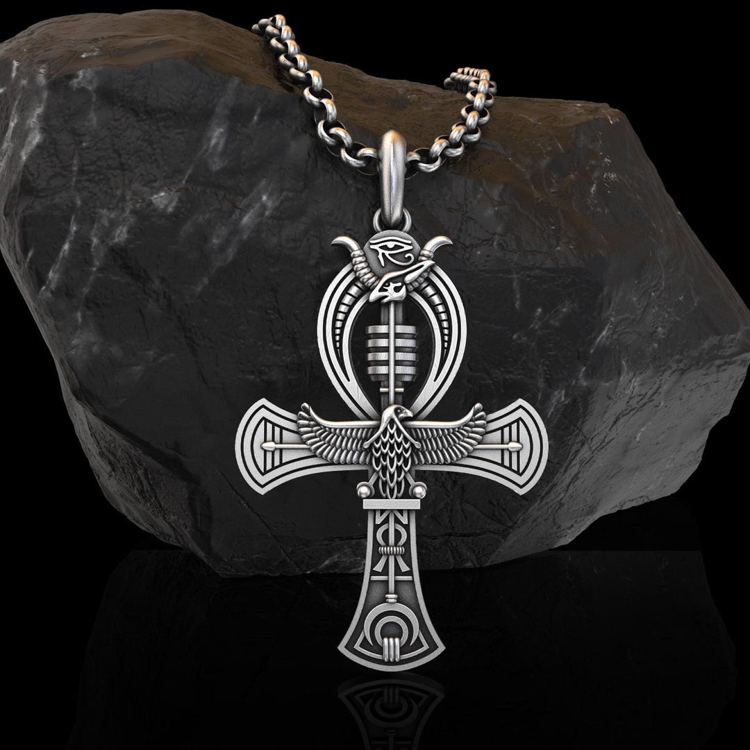 Egyptian Cross Necklace, Egyptian Ankh Cross, Egyptian Ankh Necklace ...
