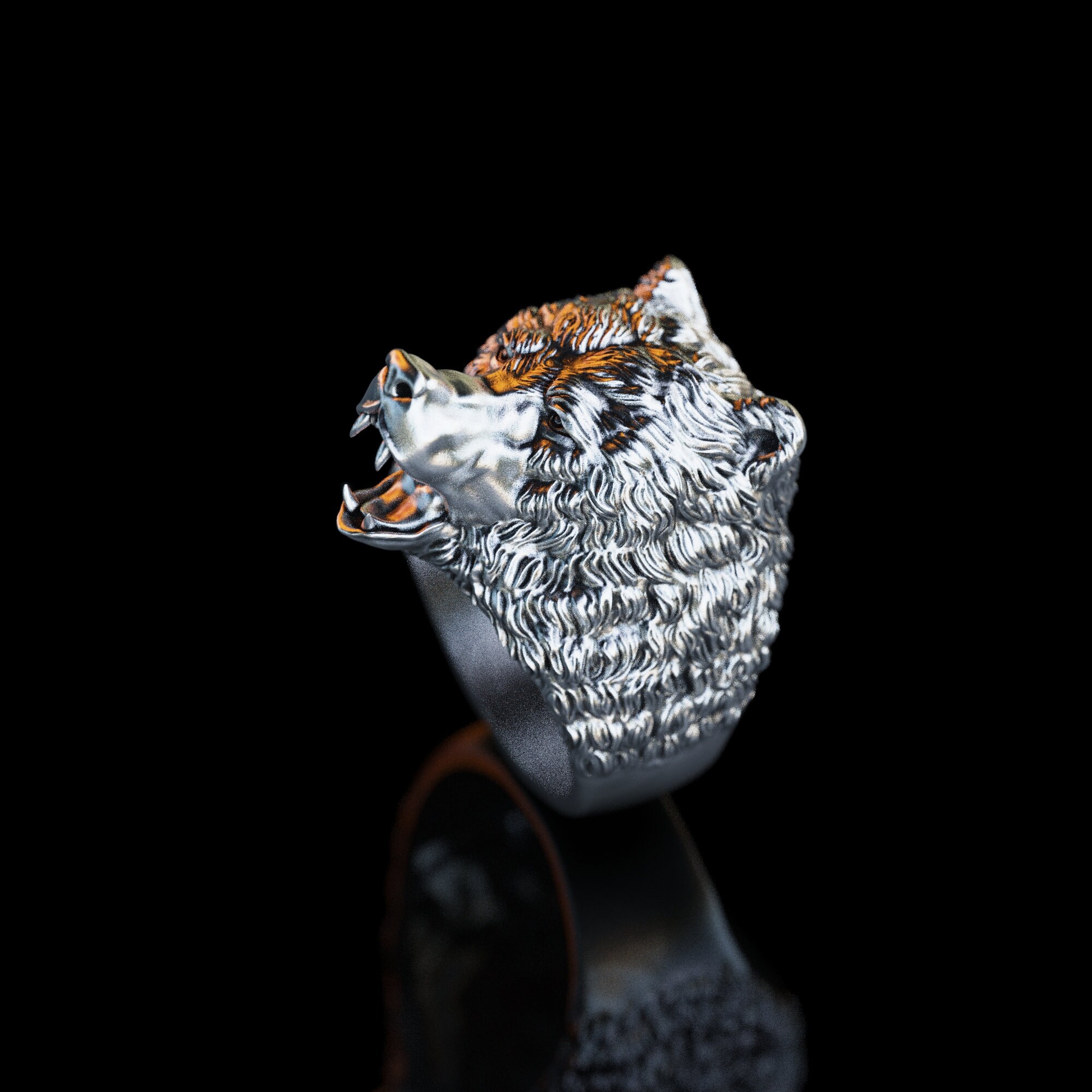 Handmade Silver Bear Head Ring Grizzly Bear Head Ring - Etsy