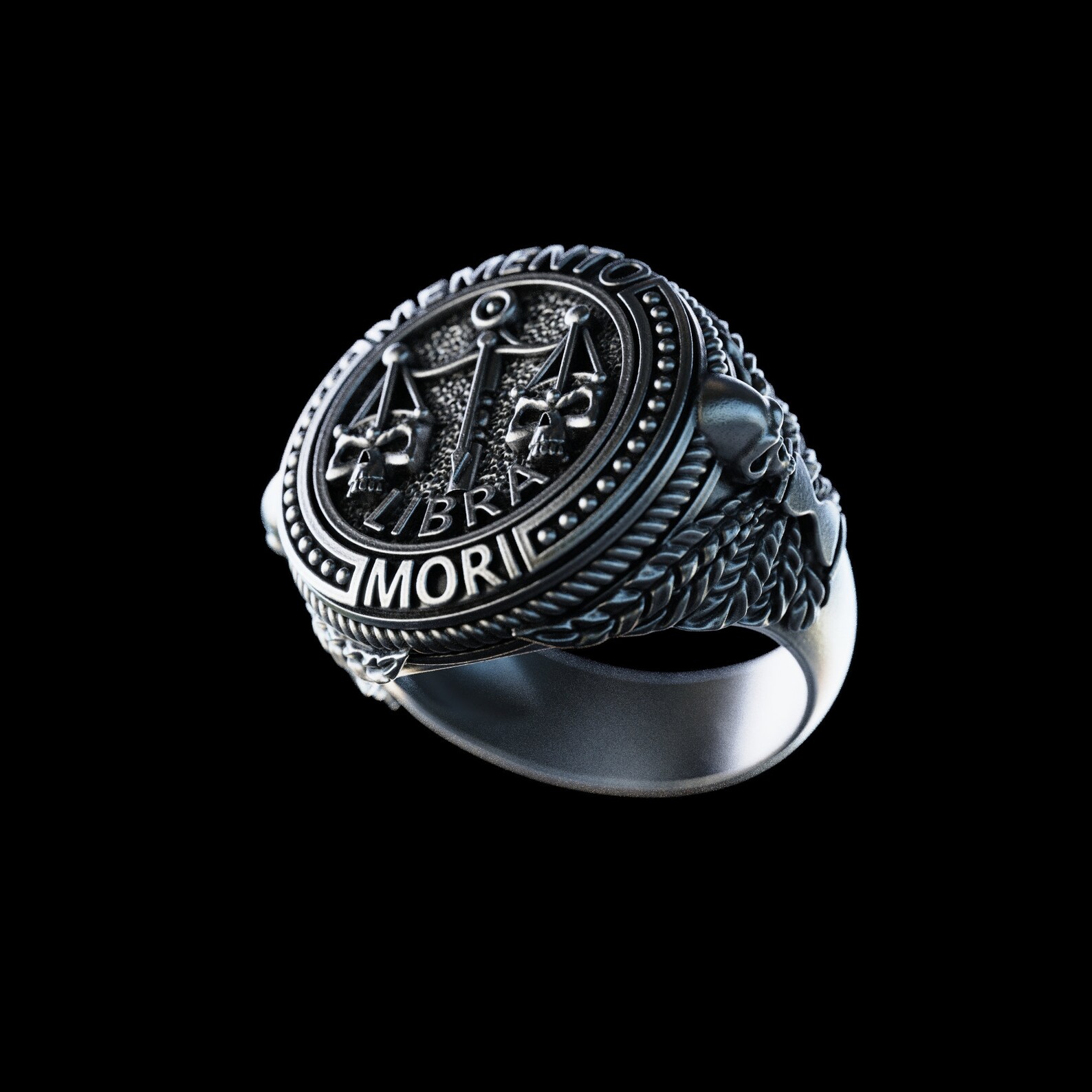 Libra Zodiac Sign Silver Ring, Astrological Sign Libra Ring, Zodiac ...