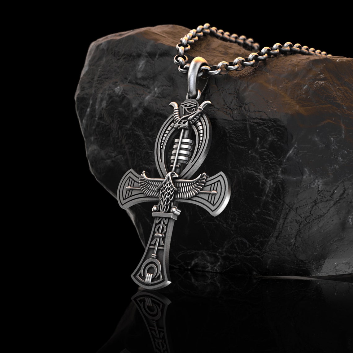 Egyptian Cross Necklace Egyptian Ankh Cross Egyptian Ankh | Etsy