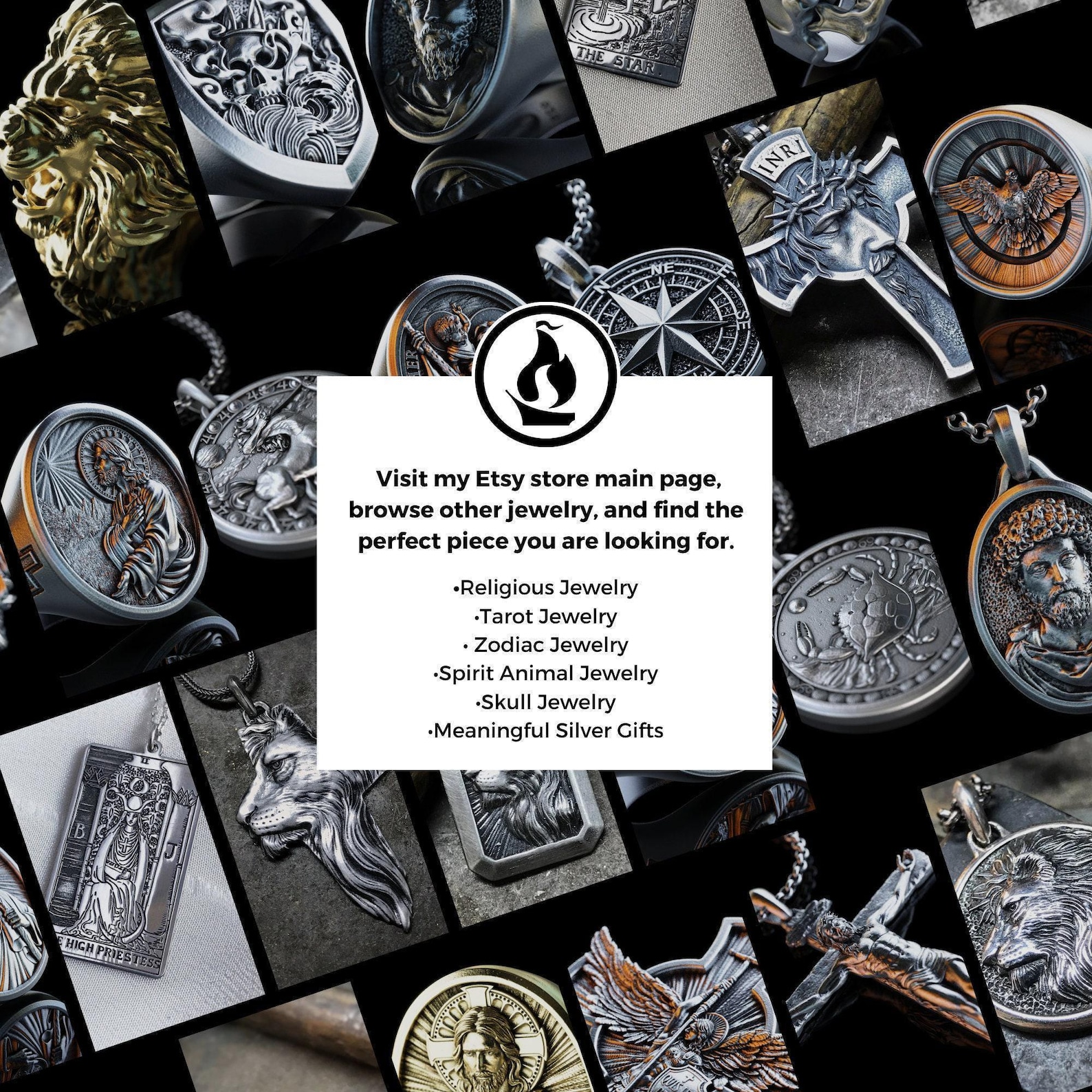 Personalized Silver Saint Francis Ring, Handmade Savior Men Ring ...