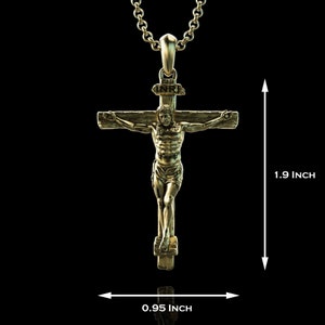 Handmade Jesus Cross Gold Necklace Personalized Gold Crucifix - Etsy