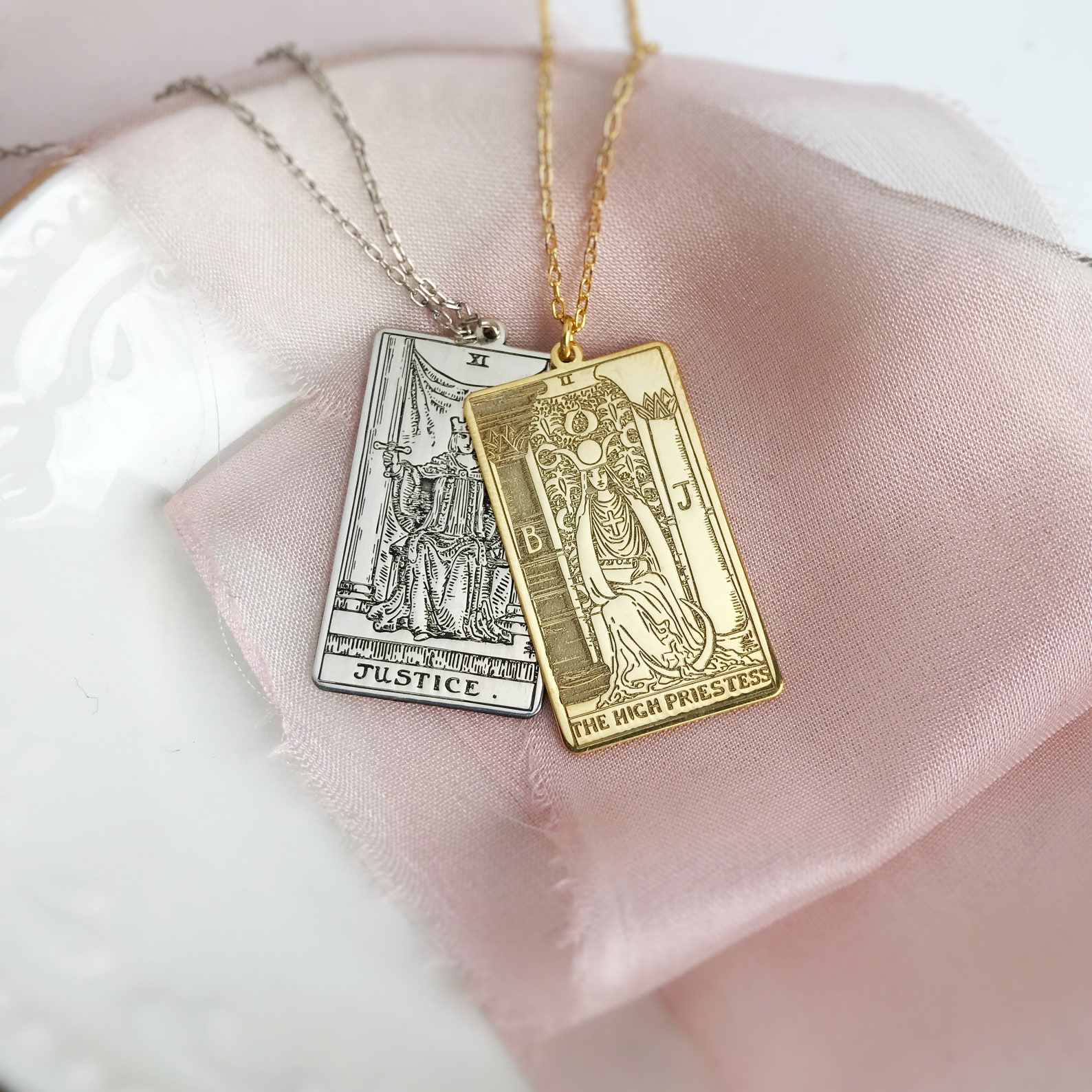 The Fool Tarot Card Necklace Silver Tarot Necklace Tarot - Etsy