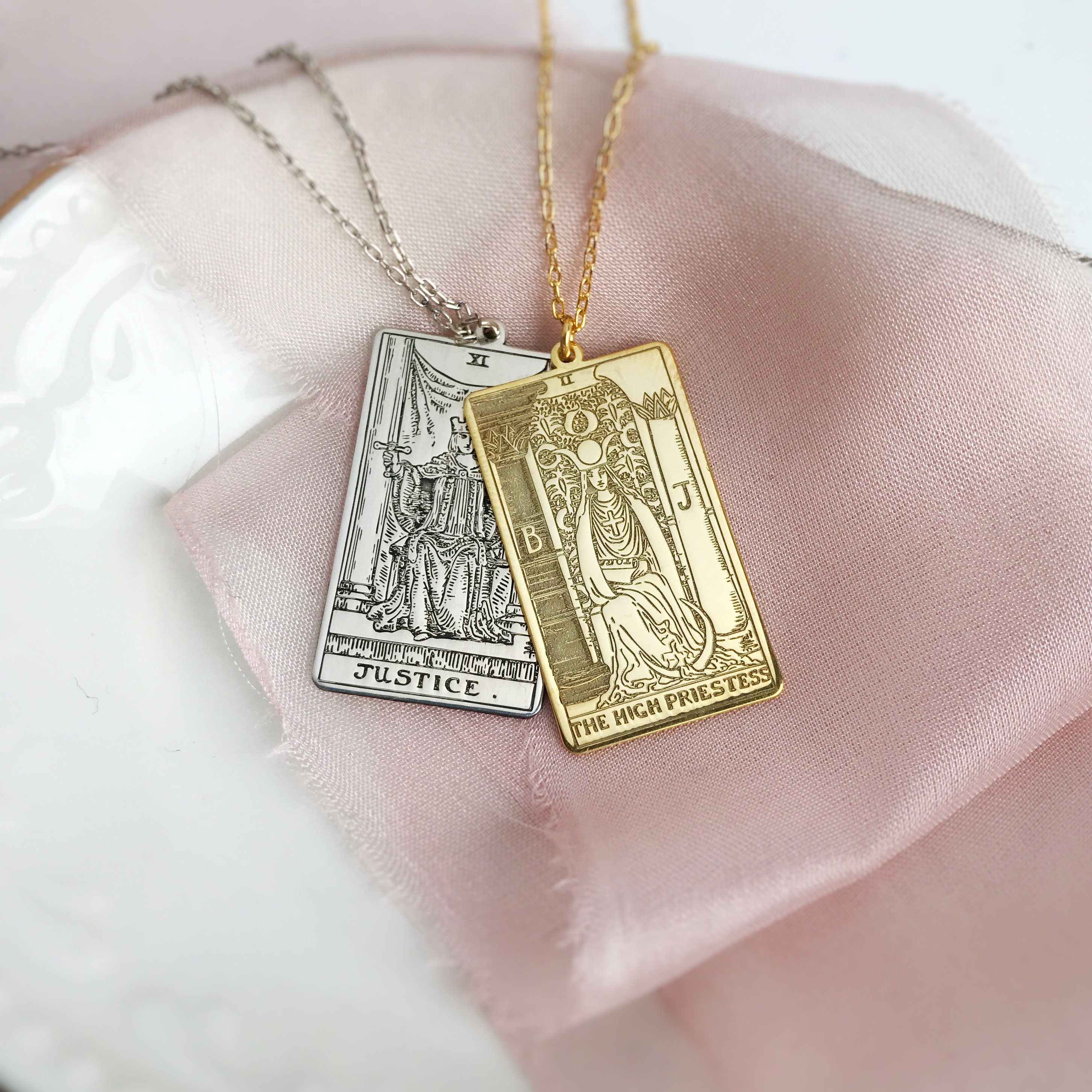 The Fool Tarot Card Necklace, Silver Tarot Necklace, Tarot Jewellery ...