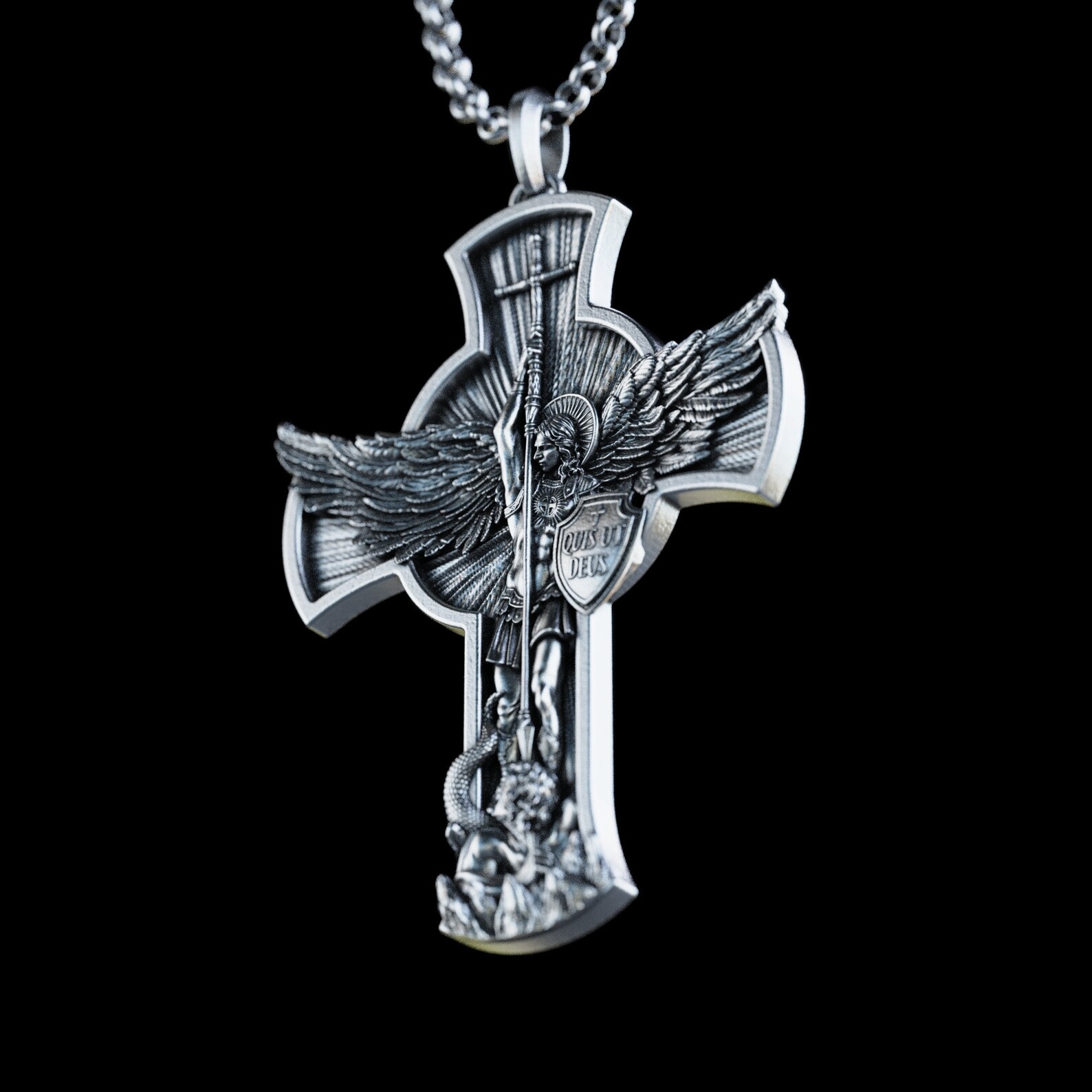 Personalized Archangel Saint Michael Necklace Orthodox Shield - Etsy