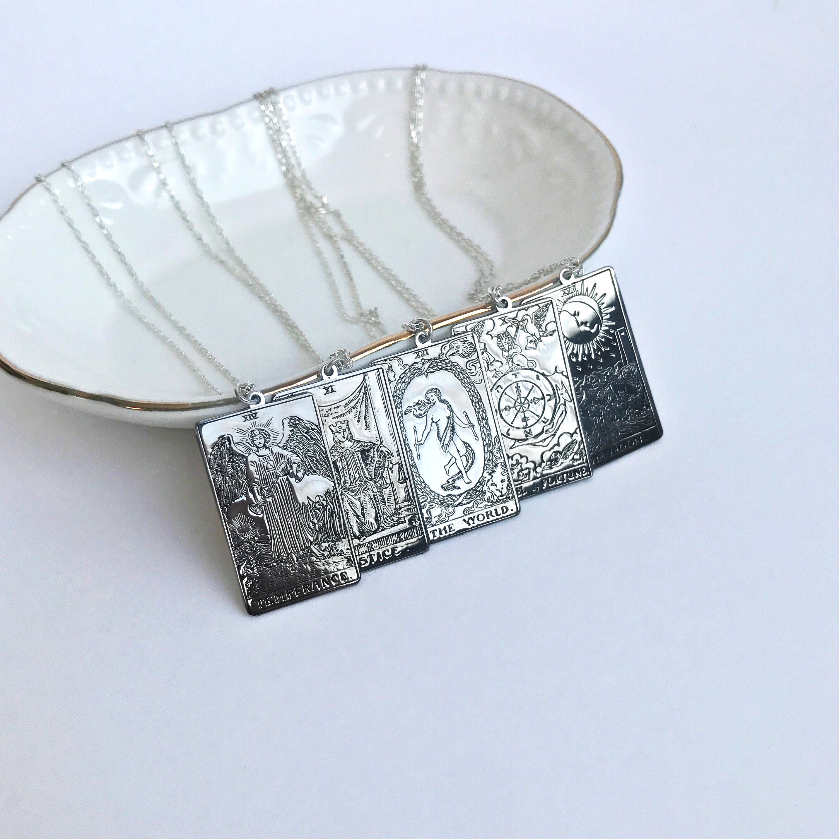 The Fool Tarot Card Necklace Silver Tarot Necklace Tarot - Etsy