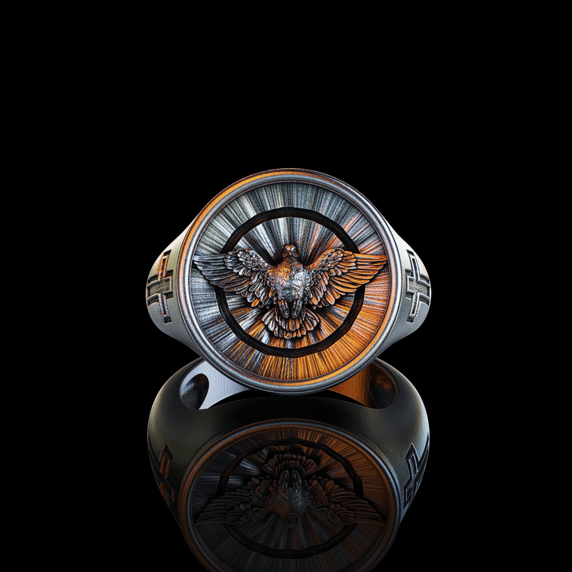 Personalized Holy Spirit Dove Silver Ring Handmade | Etsy