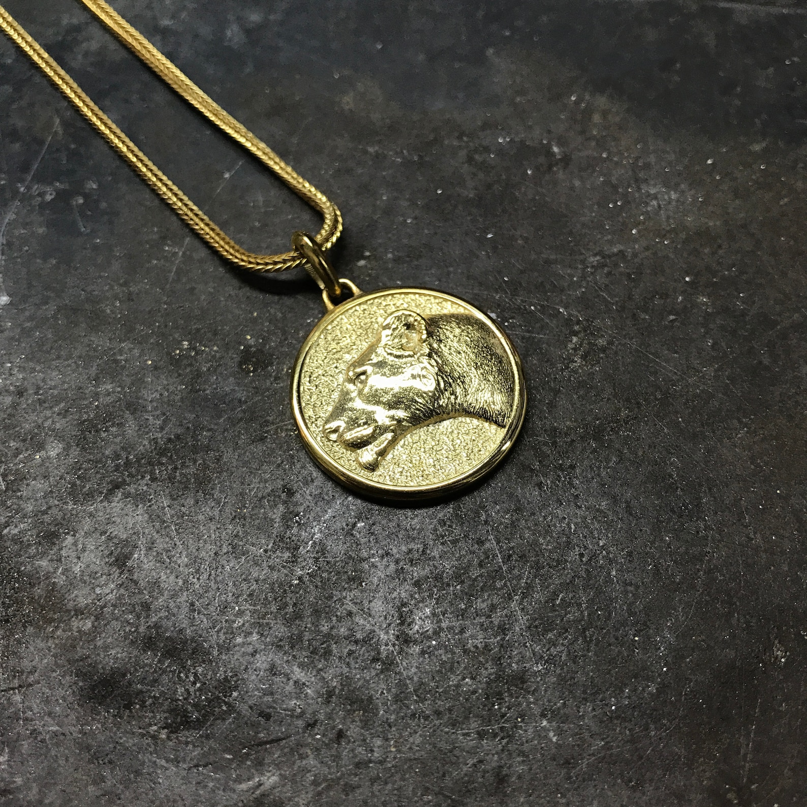 Customized 18K Gold Plated Lioness Necklace, Personalized Gold Lioness ...