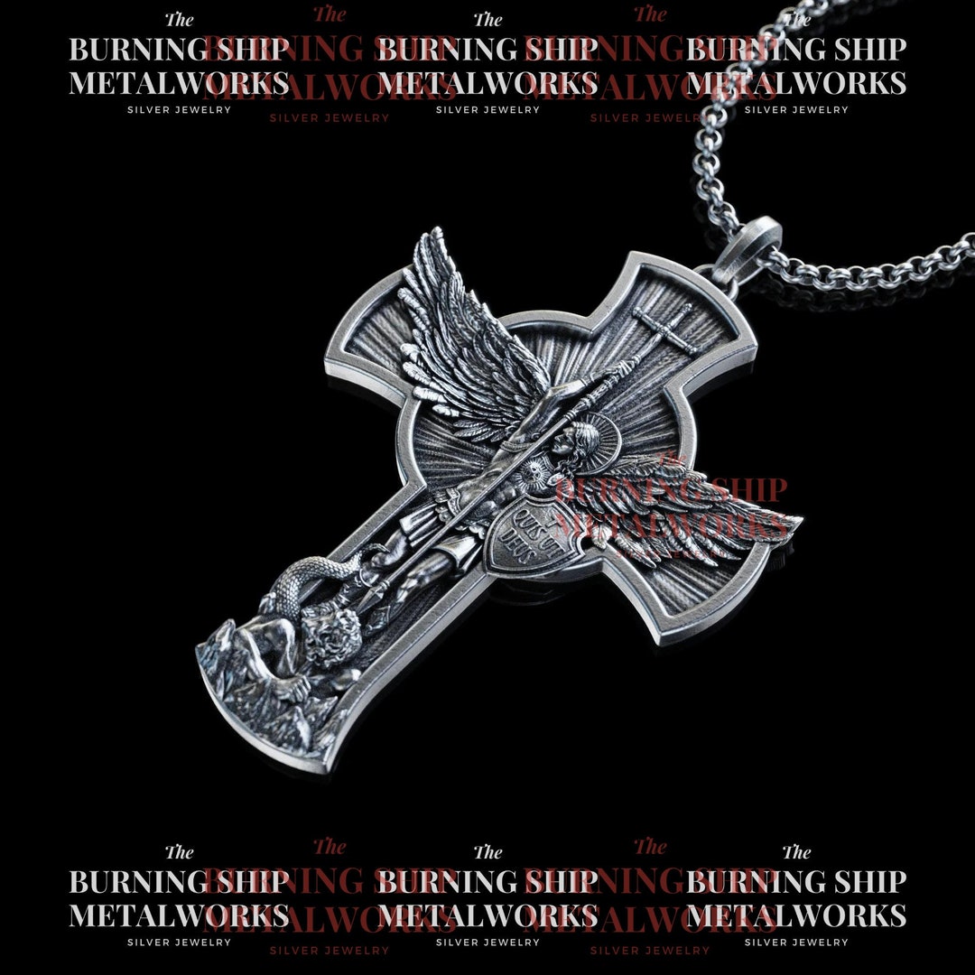 Personalized Archangel Saint Michael Necklace, Orthodox Shield ...