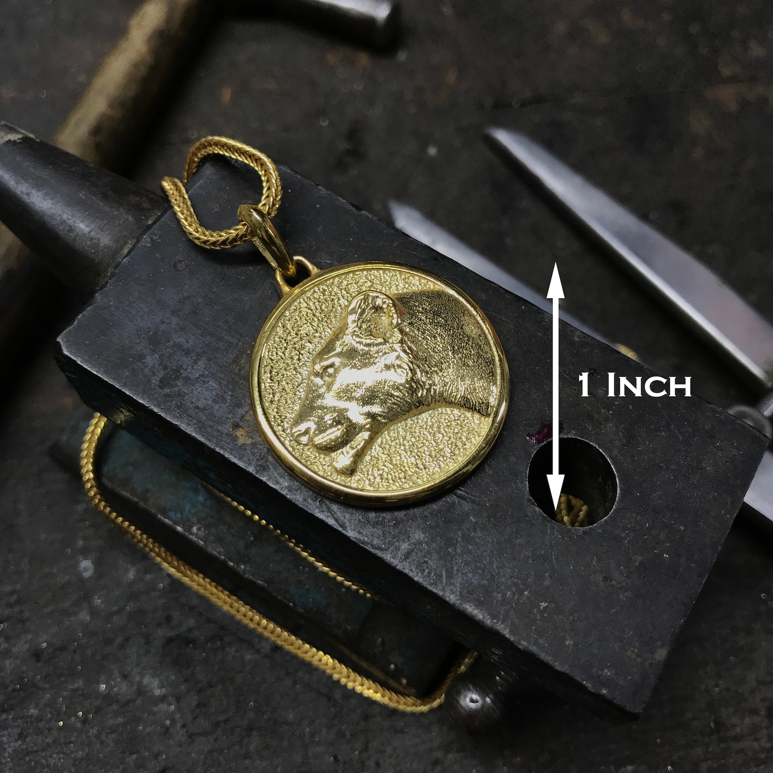 Customized 18K Gold Plated Lioness Necklace, Personalized Gold Lioness ...