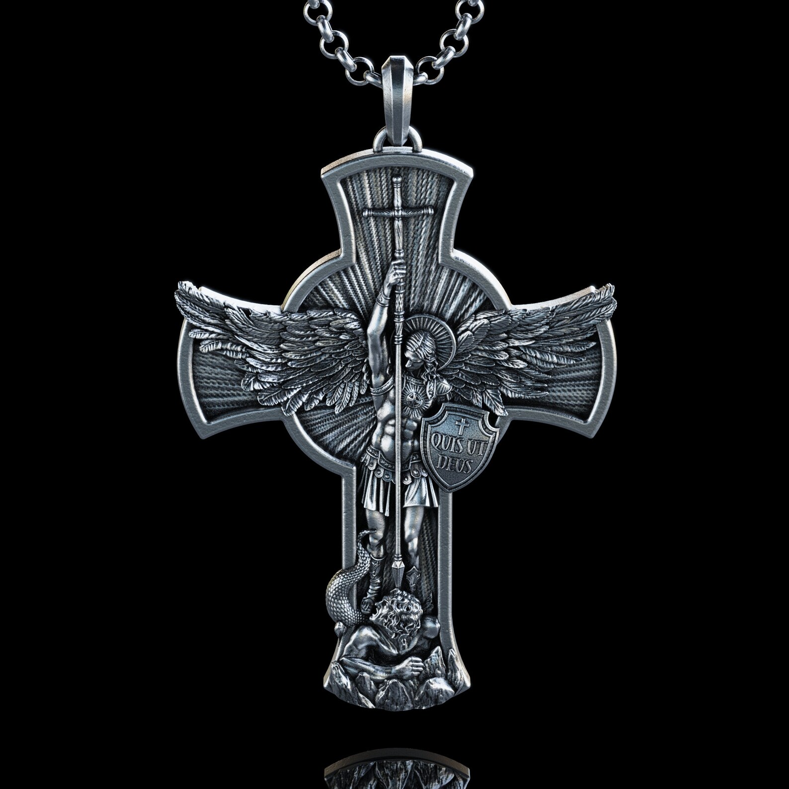 Personalized Archangel Saint Michael Necklace Orthodox Shield - Etsy