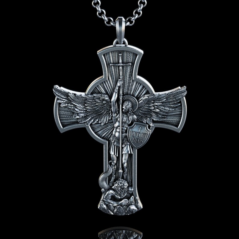 Personalized Archangel Saint Michael Necklace Orthodox Shield - Etsy
