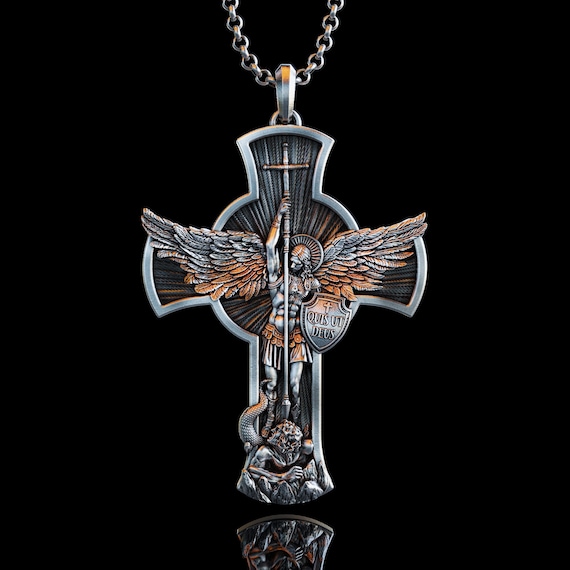 Personalized Archangel Saint Michael Necklace Orthodox Shield - Etsy