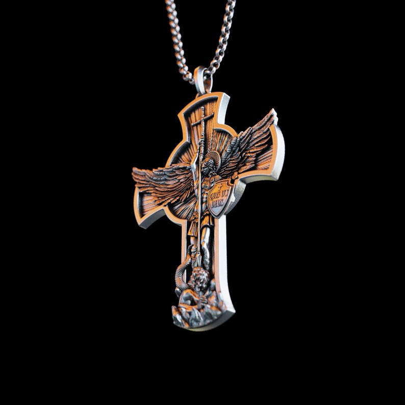 Personalized Archangel Saint Michael Necklace Orthodox Shield - Etsy